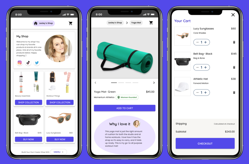 Meru Mobile Storefront – Lesley McGrath Portfolio